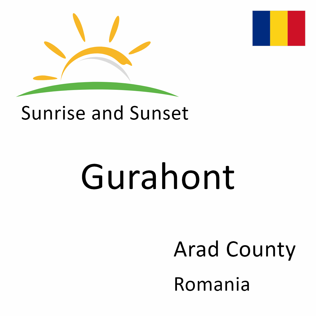 Sunrise and Sunset Times in Gurahont, Arad County, Romania
